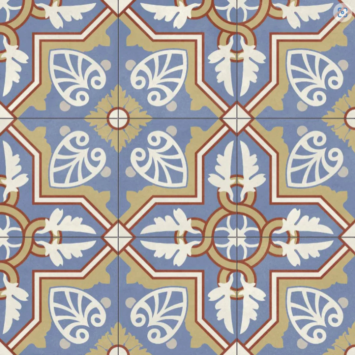 Porcelain Encaustic Tile: Jardin Helada – Alhambra Tiles
