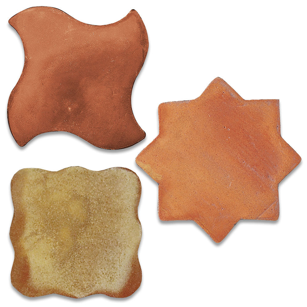 Hand-made terracotta: Stars and Crosses – Alhambra Tiles